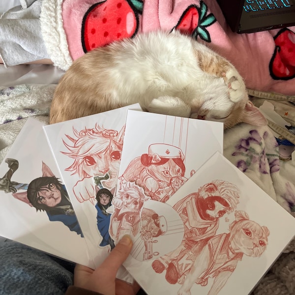 Arcane Jinx & Ekko and Viktor Cats Mini Full Color Prints - Etsy