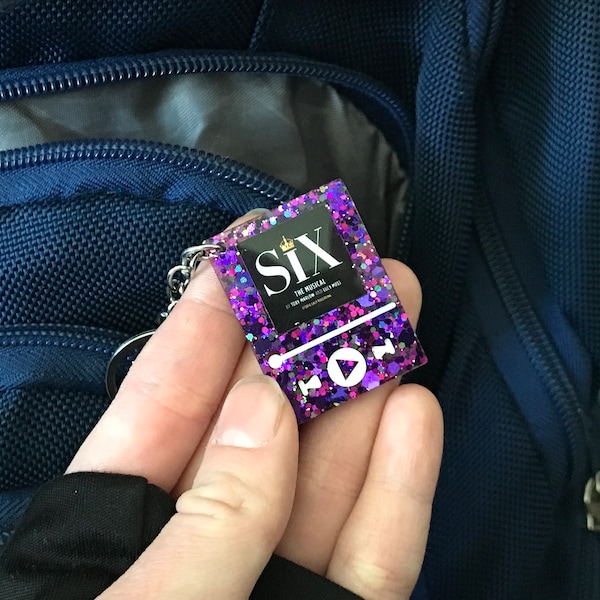 Six Resin Keychain - Broadway Keychain - Music Player Keychain ...