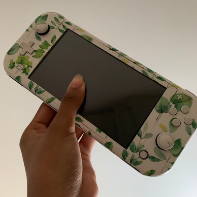 Nintendo Switch Lite Skin Decal // Watercolor Greenery Leaf Custom ...