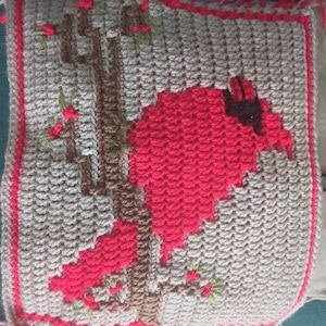 PDF PATTERN Cardinal Forest Overlay Mosaic Blanket for Cozy - Etsy