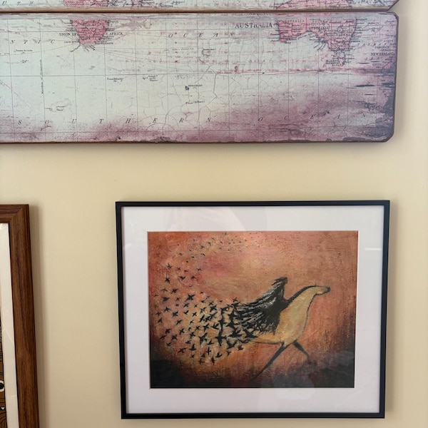 Raven Wind Art Print Crows With Powerful Woman Shaman Rider Equestrian ...