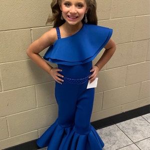 Bubble Pink Interview Jumpsuit Pageant Pink Outfit Girls Satin | Etsy