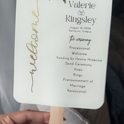 Wedding Program Fans Simple Wedding Program Fans Greenery Florals ...