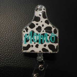 Cow Print Tag Badge Reel,black & White Cow Print,cow Tag Badge Reel ...