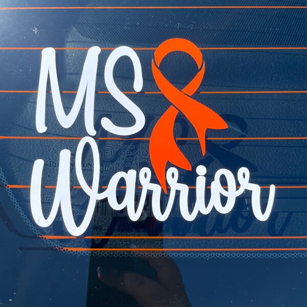 MS Warrior, M.S. Support, Vinyl Decal Sticker, Custom Name, Multiple ...