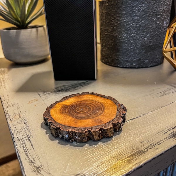 Variety Pack Natural Tree Wood Coasters With Bark (4-pack) | Coasters ...