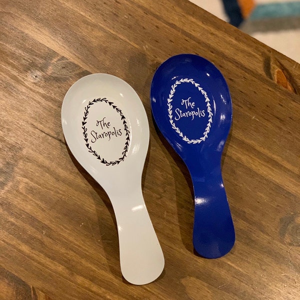 Personalized Spoon Rest - Monogram Spoon Holder - Mom / Grandma / Dad's ...