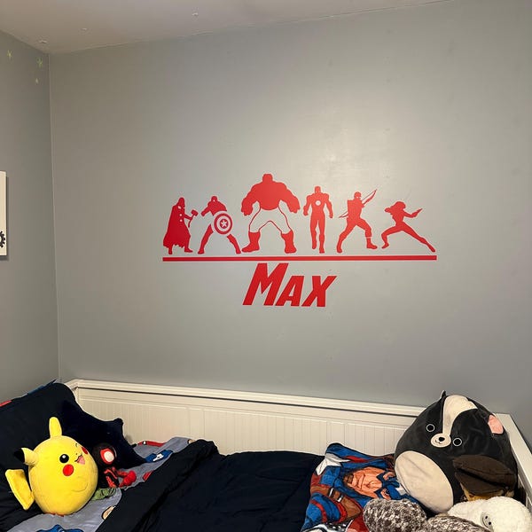 The Avengers Wall Decal | Personalized Superhero Name Decal/sticker ...