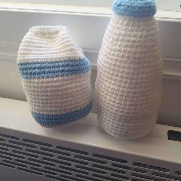 Milk Carton Jug Glass of Crochet Pattern! PATTERN ONLY! PDF Download ...