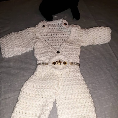 PATTERN Crochet Newborn Elvis Jumpsuit Outfit Pattern Crochet - Etsy ...