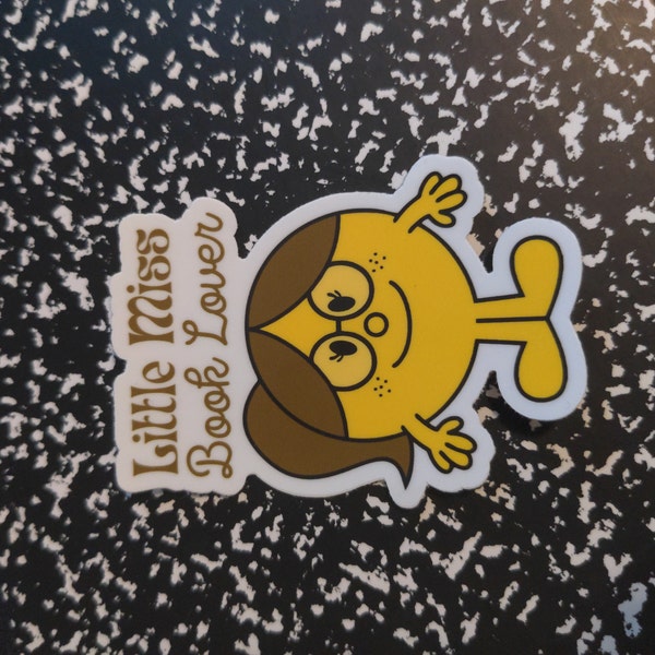 Little Miss Book Lover Sticker, Little Miss Reader Sticker, Bookish ...