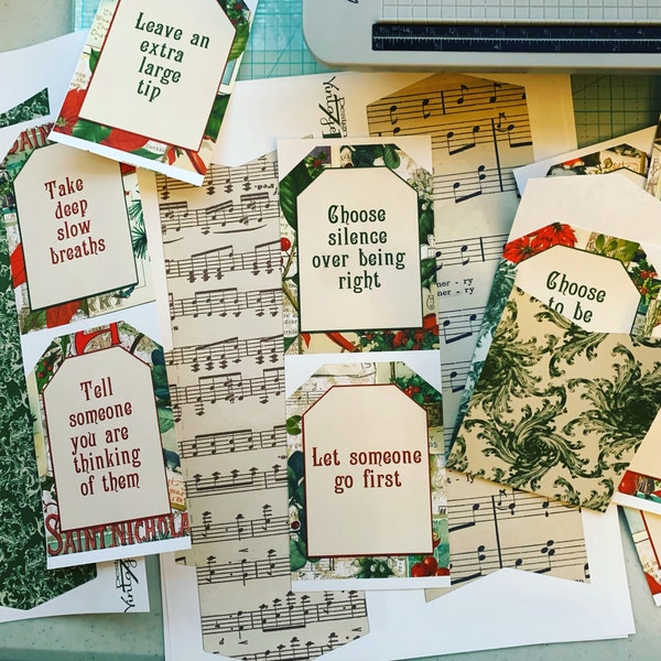 Festive Felicitations Christmas Collage Papers - DIGITAL - Etsy