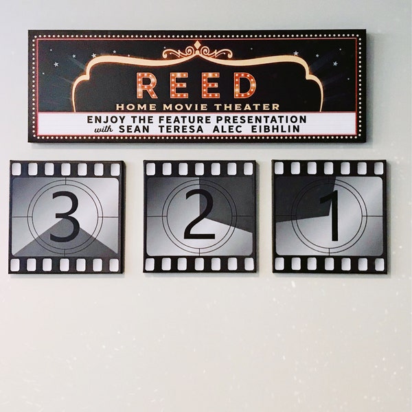 Custom Home Movie Theater Sign | Movie Theater Decor | Movie Room Decor ...
