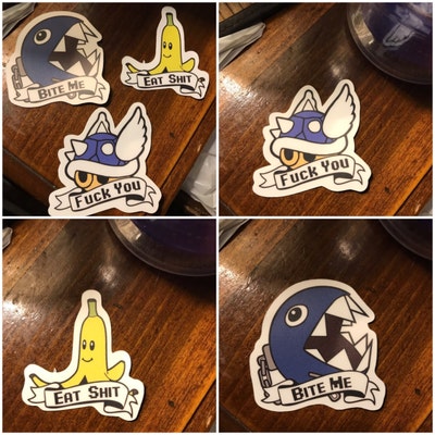 Chain Chomp Vinyl Sticker Mario Kart Nintendo - Etsy