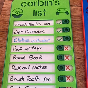 Sliding Routine Chart Chore Chart Daily Checklist Kids - Etsy