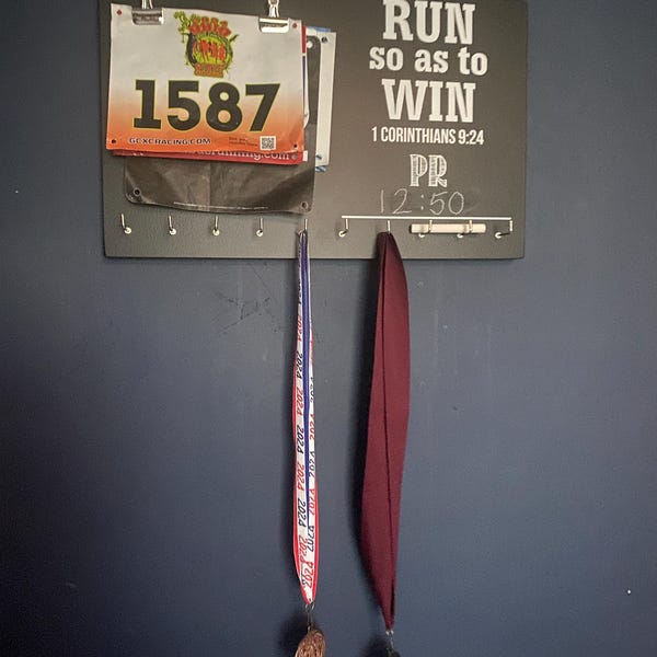 Customizable Single Bib Medal Holder Medal Display Rack - You Design It ...