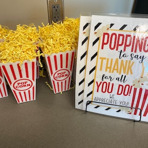 Popcorn Appreciation 8x10 Printable Sign Teachers Employees Staff Team ...