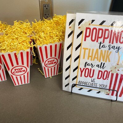 Popcorn Appreciation 8x10 Printable Sign Teachers Employees Staff Team ...