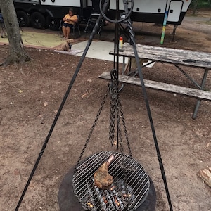 Heavy Duty, Hand Forged, Fire Pit Stake Grill - Etsy