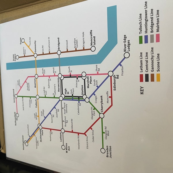 Leeds West Yorkshire Underground Style Transport Street Map Print ...