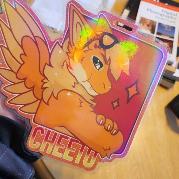 Furry Fursona Custom YCH Badge Fursona Fursuiting Badge Cute Kawaii ...