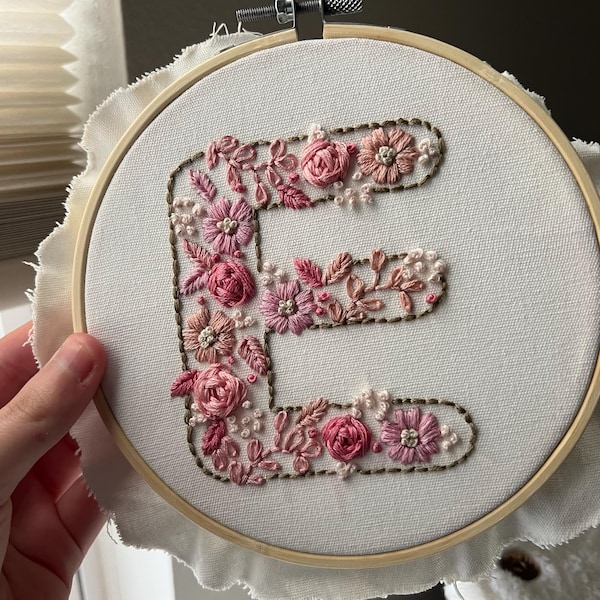 PDF Pattern+ Video Tutorial/alphabet-bouquet-hand Embroidery Pattern ...