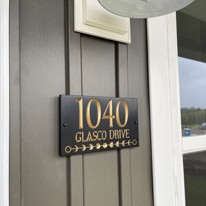 Arts and Crafts Address Sign Engraved Designer House Numbers. Choice of ...