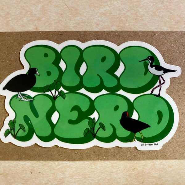 Native Bird Nerd Sticker Hawaii Sticker, Bird Sticker, Native Bird ...