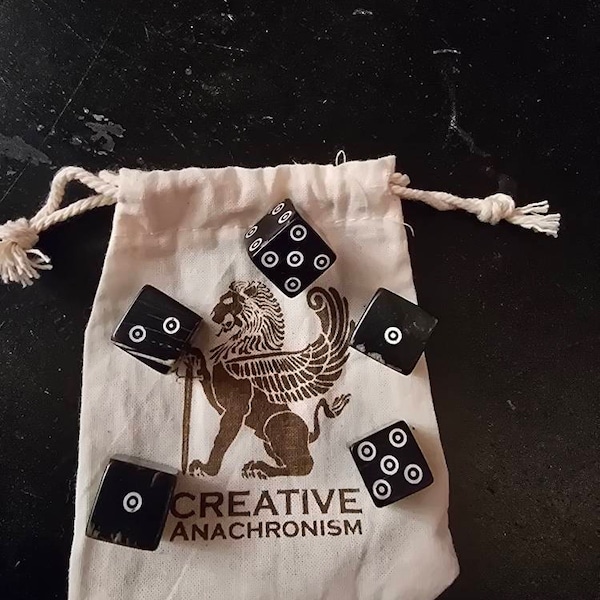 UNIQUE Medieval Bone Domino Set double Six, SCA, Creative Anachronism ...
