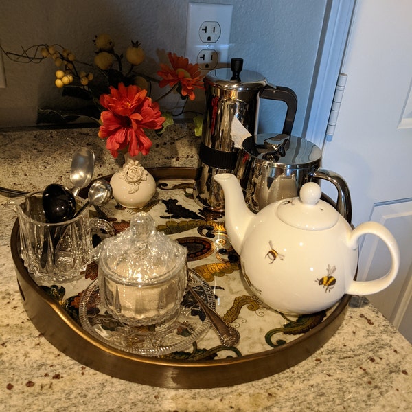 Bee Teapot / 2-3 Cup Bone China / Bee Gift / Gift Idea for Beekeeper or ...