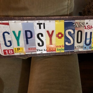 GYPSY SOUL Custom License Plate Signs, Shabby Chic, Gypsy Chick ...
