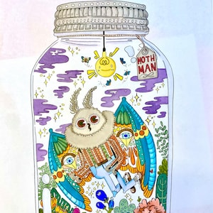 Cryptid Coloring Printable Pages Mothman, the Loch Ness Monster ...