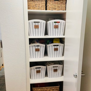 Custom Wood Linen Closet Tags Labels for Laundry Organization - Etsy