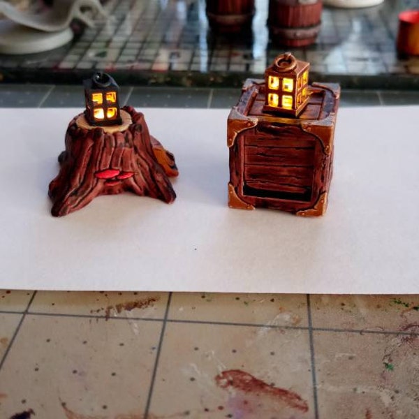 Column With Torch, LED Fantasy Miniatures, Light Effect, Dnd, TTRPG ...