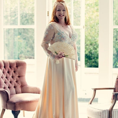 Pink Wedding Fan, Non Folding Bridal Fans, Lace Fan for Wedding, Hand ...