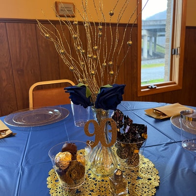 90th Birthday Centerpiece Decorations/ 90th Birthday Decorations/ 90th ...