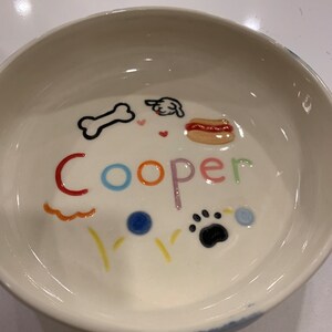 Custom Cute and Cheerful Pet Plate, 4 to 6 Designs, Handmade Pottery ...