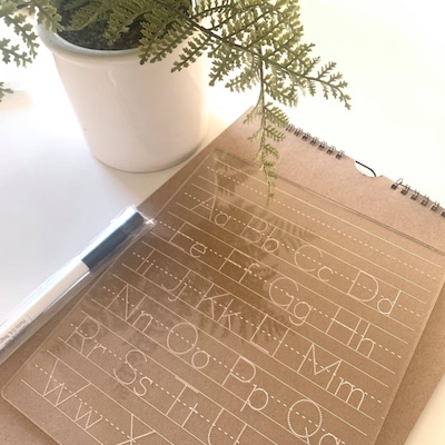 Acrylic ABC Dry Erase Letter Tracing Board Kids Homeschool Alphabet SVG ...