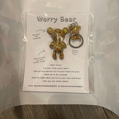 Worry Bear, Anxiety Relief Gift, Pocket Hug, Stress Relief Gift for Her ...