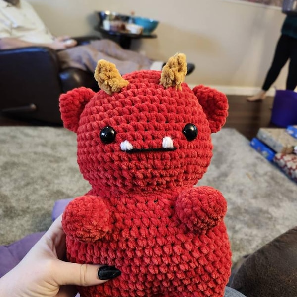 Crochet Pattern Chubby Devil Monster // Demon Crochet Pattern // Cute ...