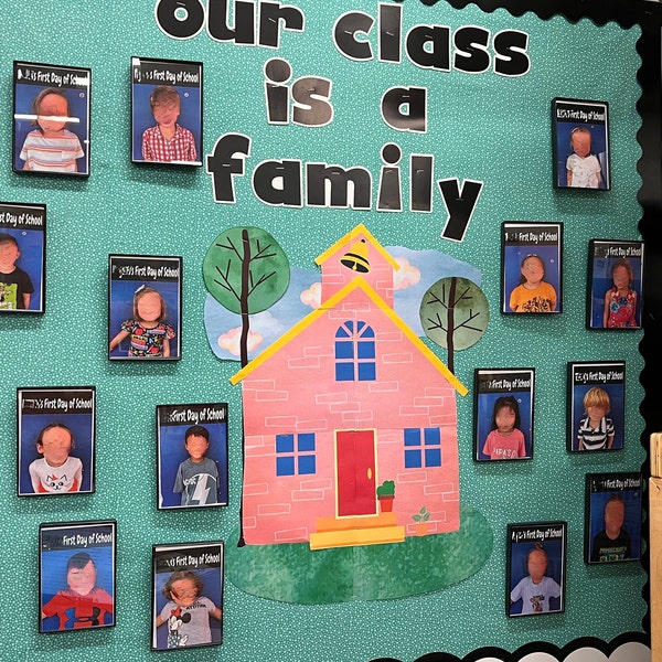 School is Family Bulletin Board or Door Decor- Classroom Decor for ...