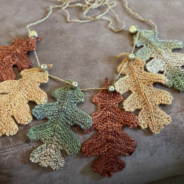 Knitting Pattern Oak Leaf Ornament Knitted Oak Leaves Pdf-pattern Knit ...
