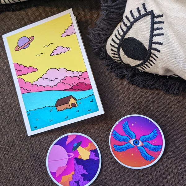 Lofi Trippy Sticker Pack - Etsy