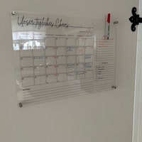 Wochenplaner aus Acrylglas in A3, Wochenplan für die Wand, Acryl Planer ...