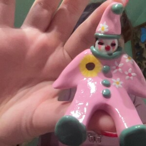 Mini Primary Colors Clown Figurine - Etsy