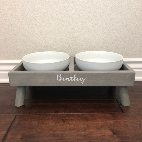 Large Modern Dog Food Stand | Elevated Dog Feeder | Dog Feeding Table ...