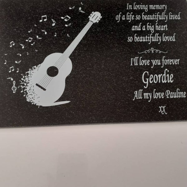 Photo Personalised Granite Memorial in Loving Memory - Grave Marker ...