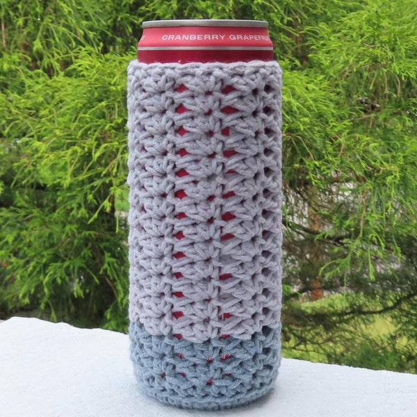 Crochet Slim Can Cozy Pattern and Printable Can Cozy Holder Templates ...