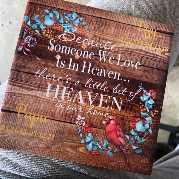 Cardinal Remembrance Ceramic Tile, Someone You Love in Heaven, Memorial ...