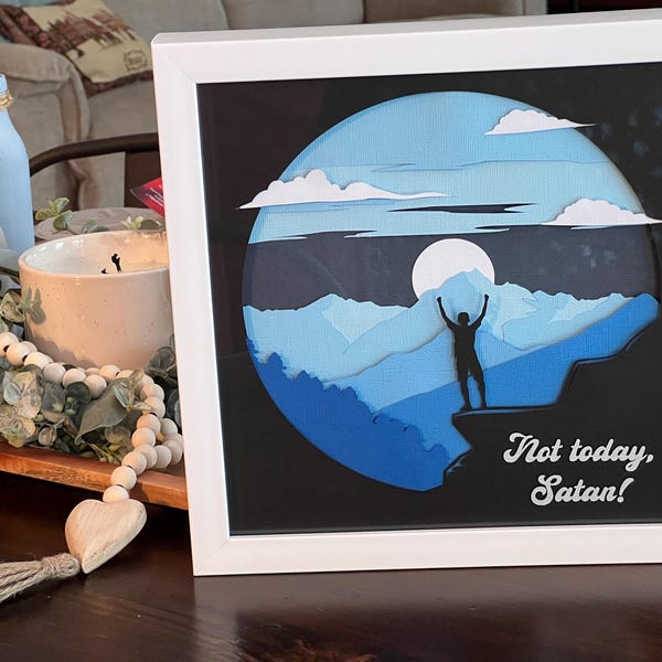 3d Sunset View Shadow Box, 3d Layered Art, Paper Cut,files for Cricut ...